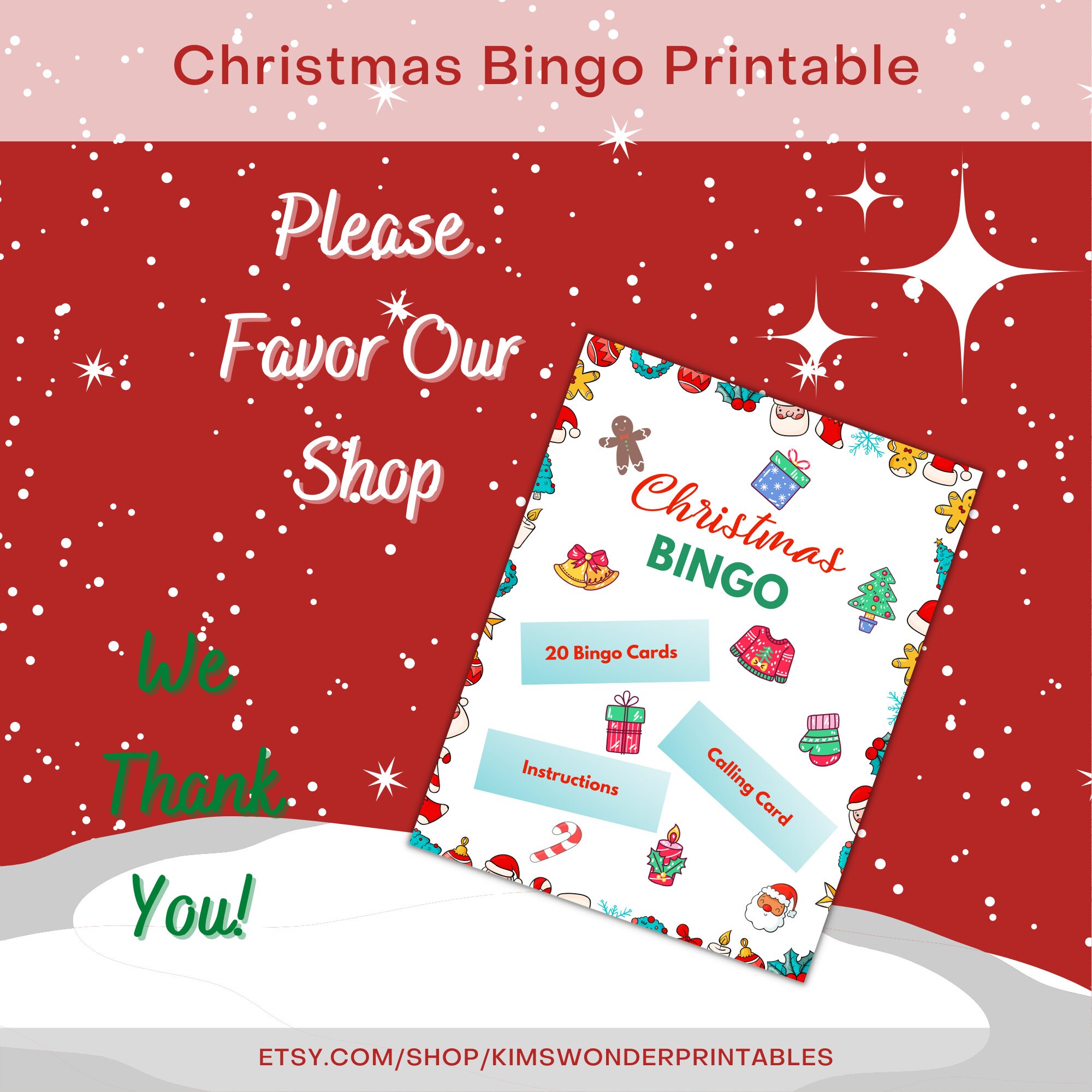 Christmas Bingo Printable, Kids' Christmas Activity, Fun Christmas ...