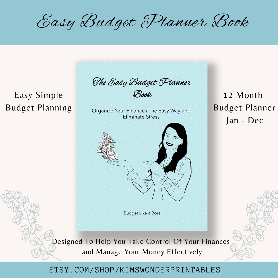 Budget Planner Book, Printable, Easy Household Budget, Budget Workbook ...