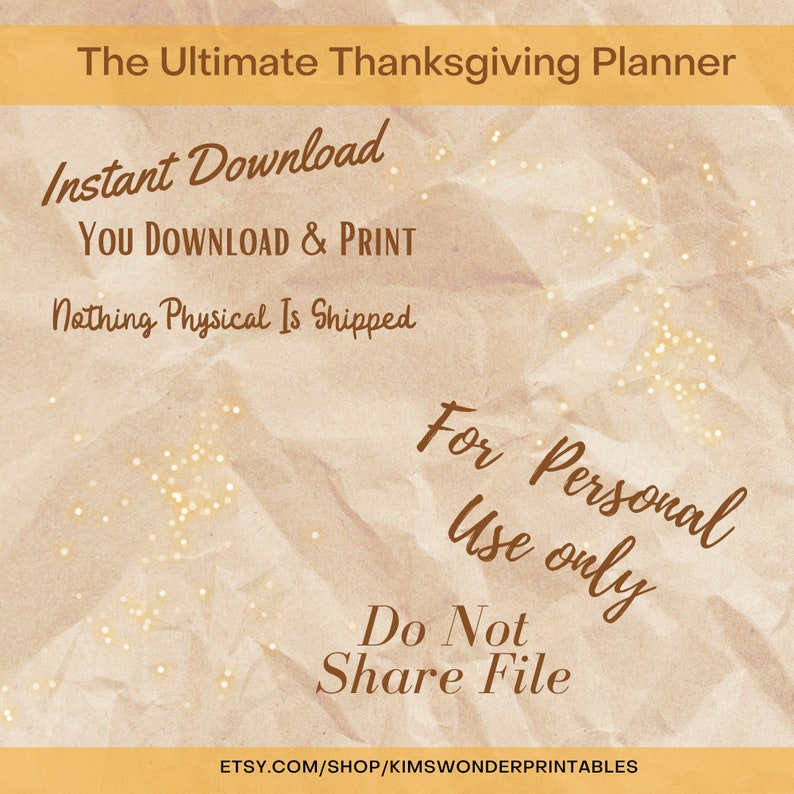 The Ultimate Thanksgiving Planner,thanksgiving Organizer,printable ...