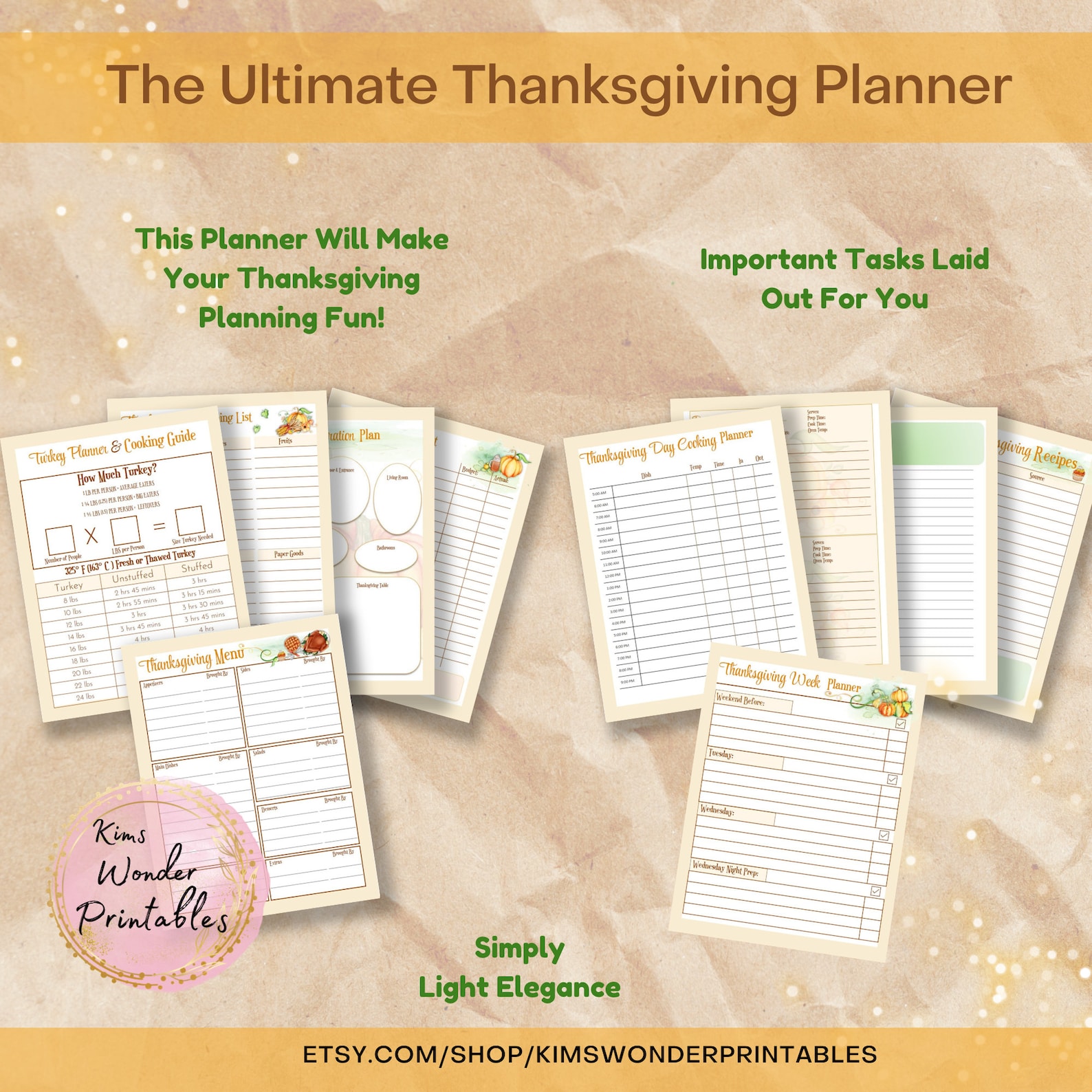 The Ultimate Thanksgiving Planner,thanksgiving Organizer,printable ...