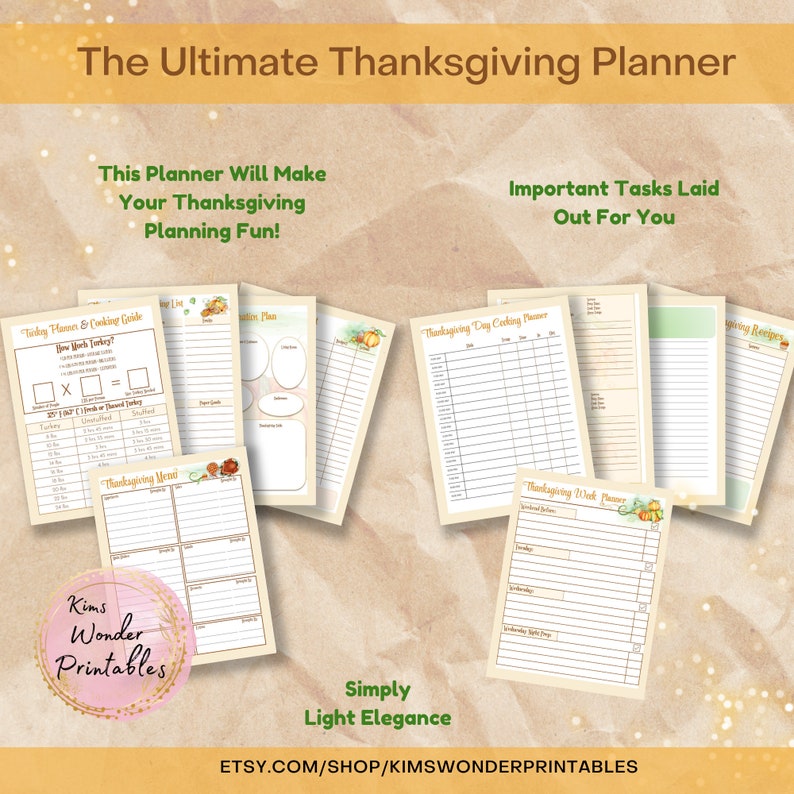 The Ultimate Thanksgiving Planner,thanksgiving Organizer,printable ...