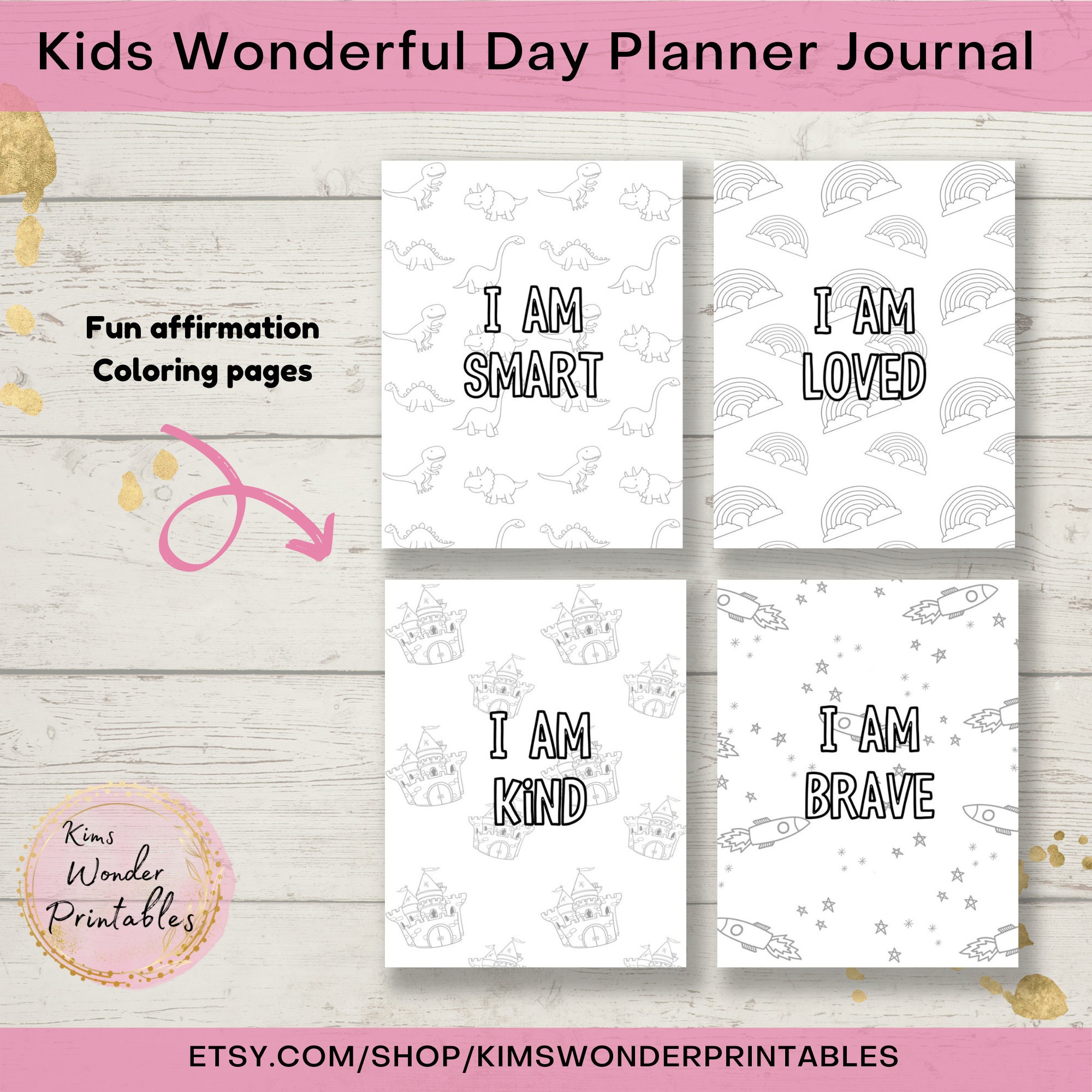Kids Journal, Printable, Journal for Kids, Kids Planner, Kids Gratitude ...