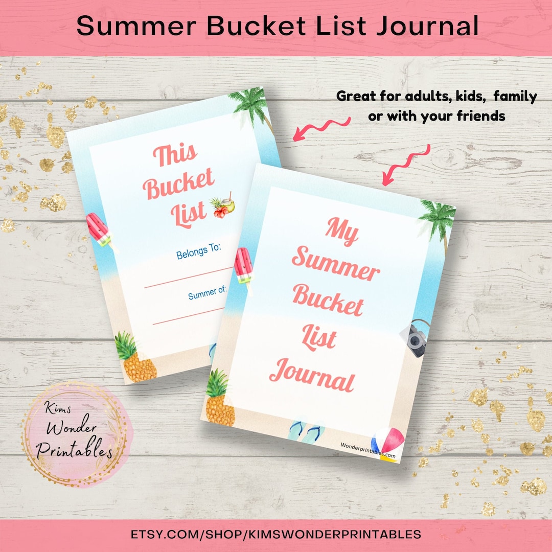 Summer Bucket List Journal, Bucket List, Summer Activities, Summer Fun ...