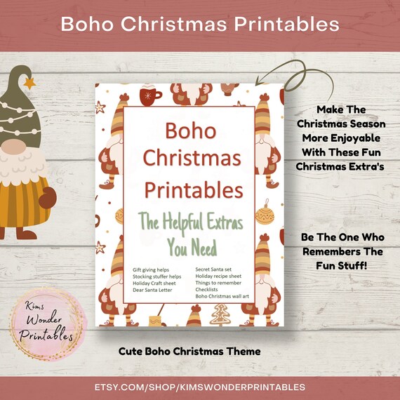 Boho Christmas Printables Christmas Activity Bundle - Etsy