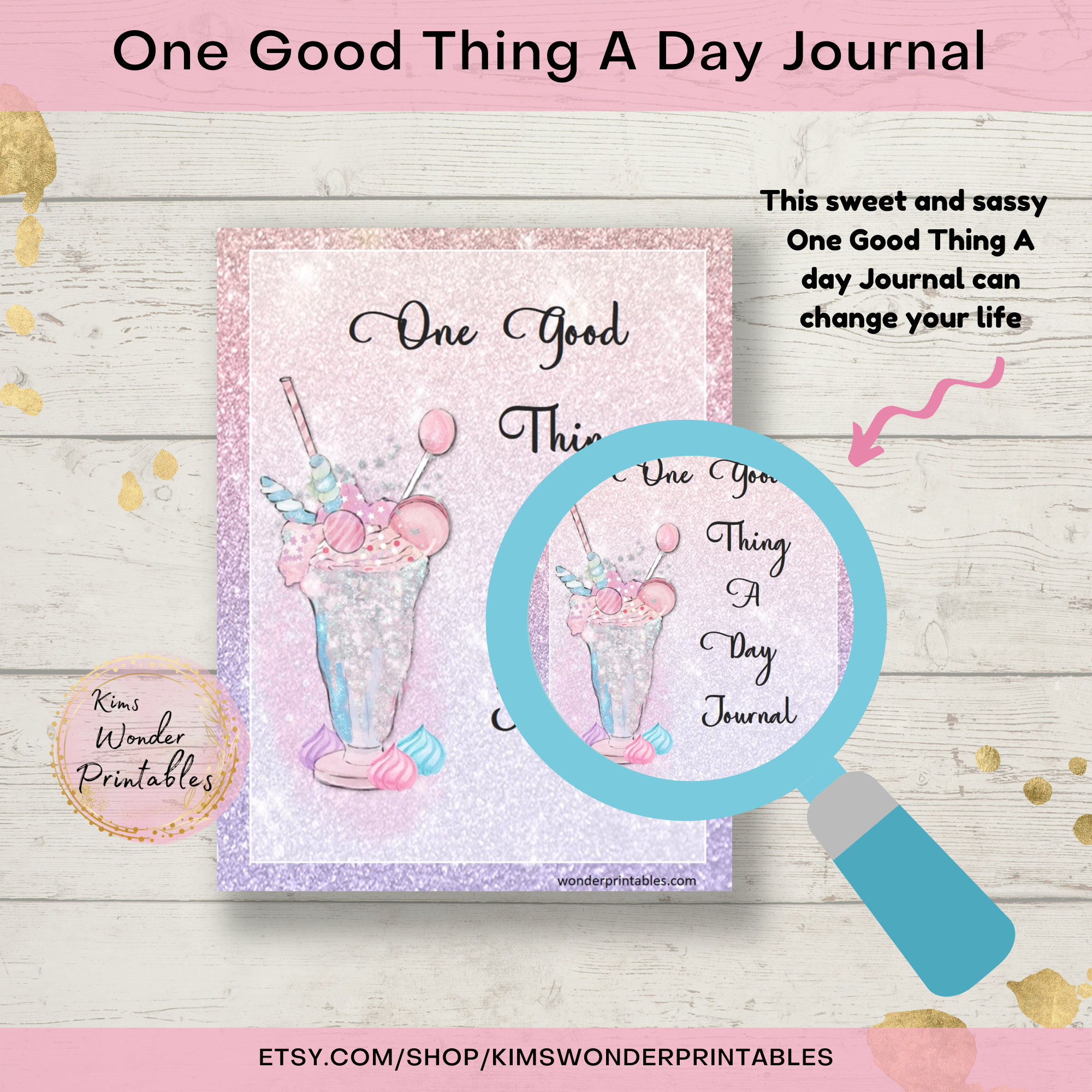 One Good Thing a Day Journal, Printable, Gratitude Journal ...