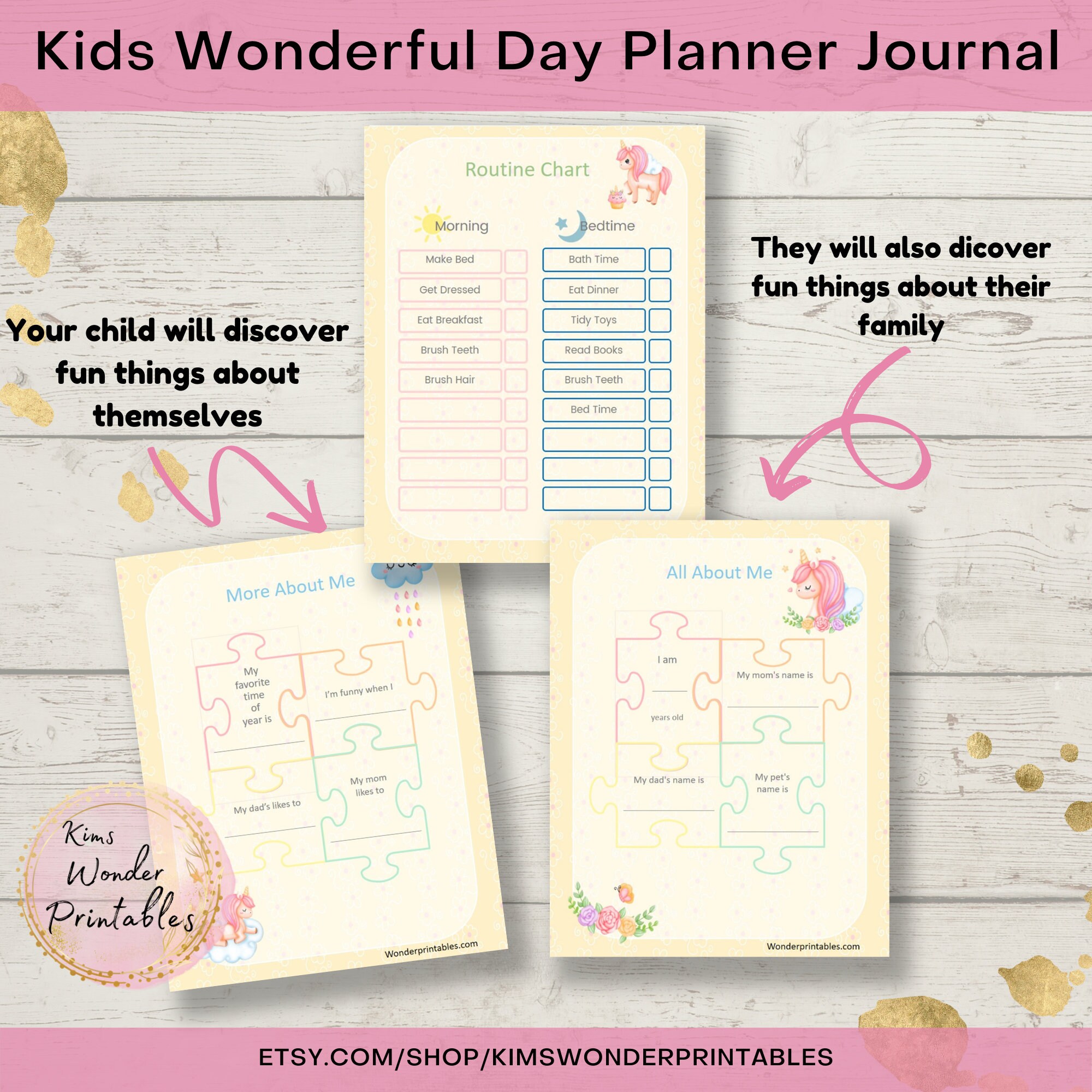 Kids Journal, Printable, Journal for Kids, Kids Planner, Kids Gratitude ...