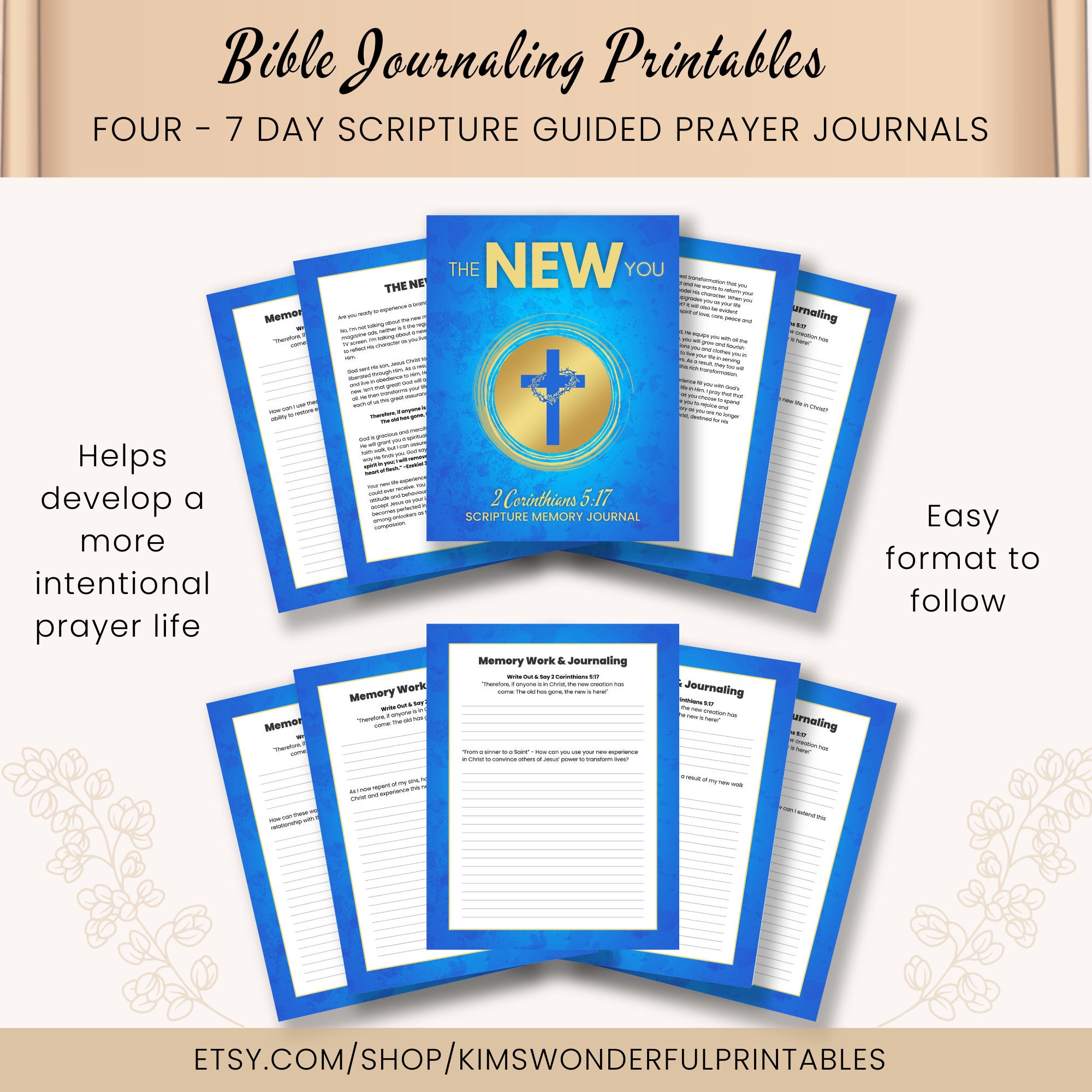 Bible Journaling Printables - A Guided Prayer Journal, Devotional ...