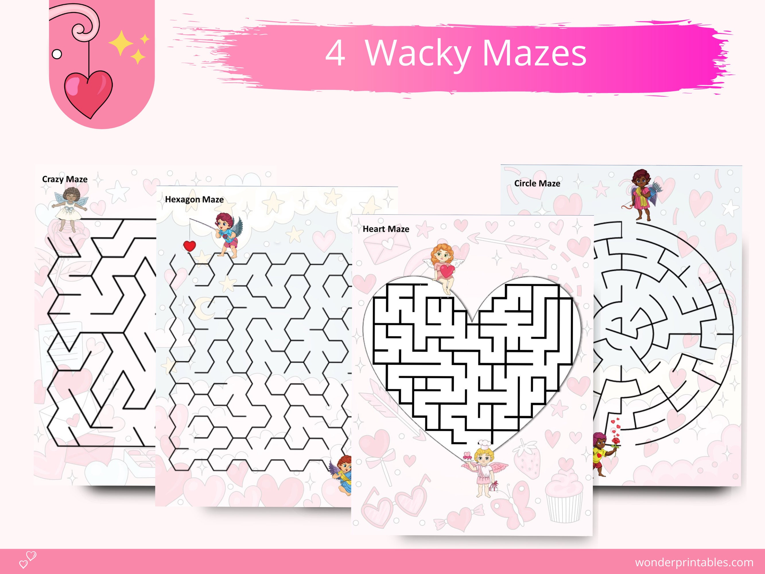 Valentine Cuties Coloring and Activity Book, Valentine Activities for ...
