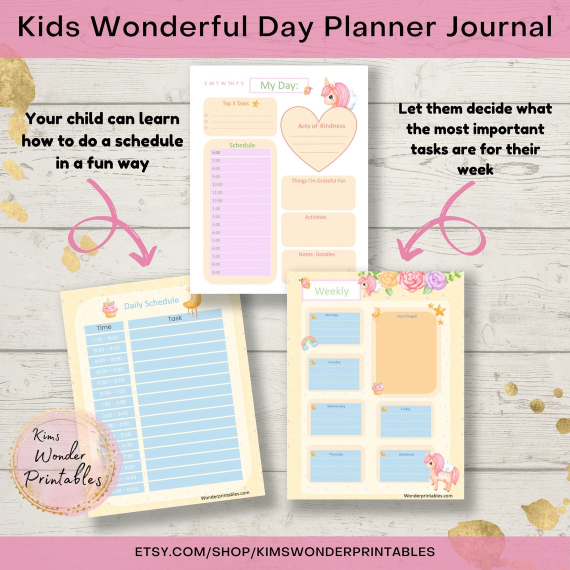 Kids Journal, Printable, Journal for Kids, Kids Planner, Kids Gratitude ...