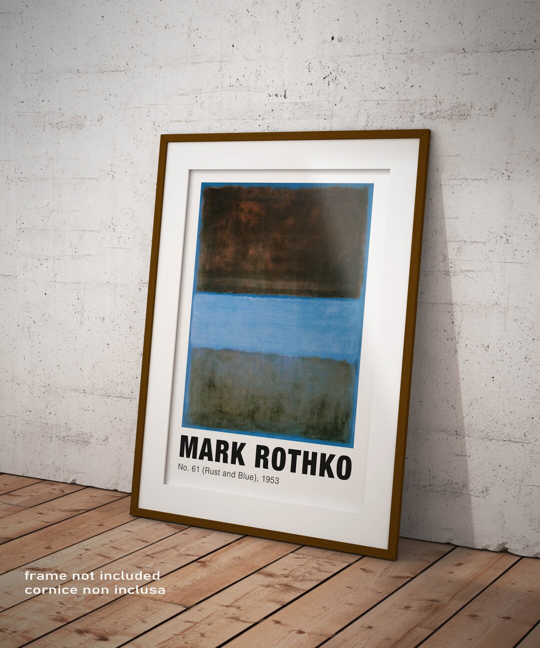 Poster Mark Rothko N.61 rust and Blue Reproduction Giclee - Etsy