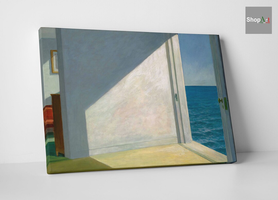 Quadro Vernice Effetto Pennellate Intelaiato Edward Hopper Rooms by the ...