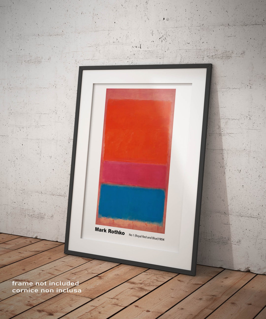 Poster Mark Rothko N.1 royal Red and Blue Reproduction - Etsy UK