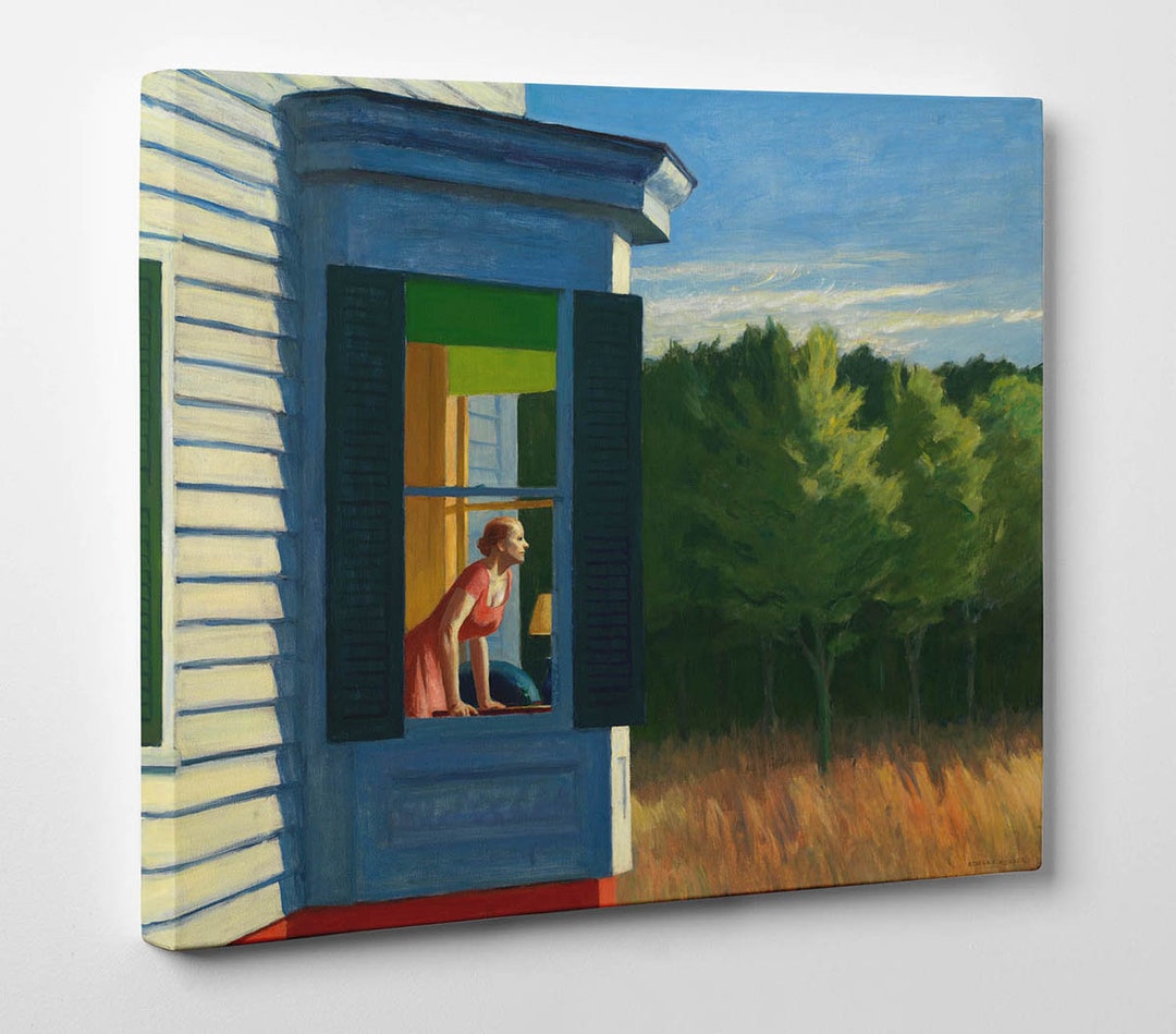 Quadro Edward Hopper, Cape Cod Morning, Stampa Giclée Su Tela in Cotone ...