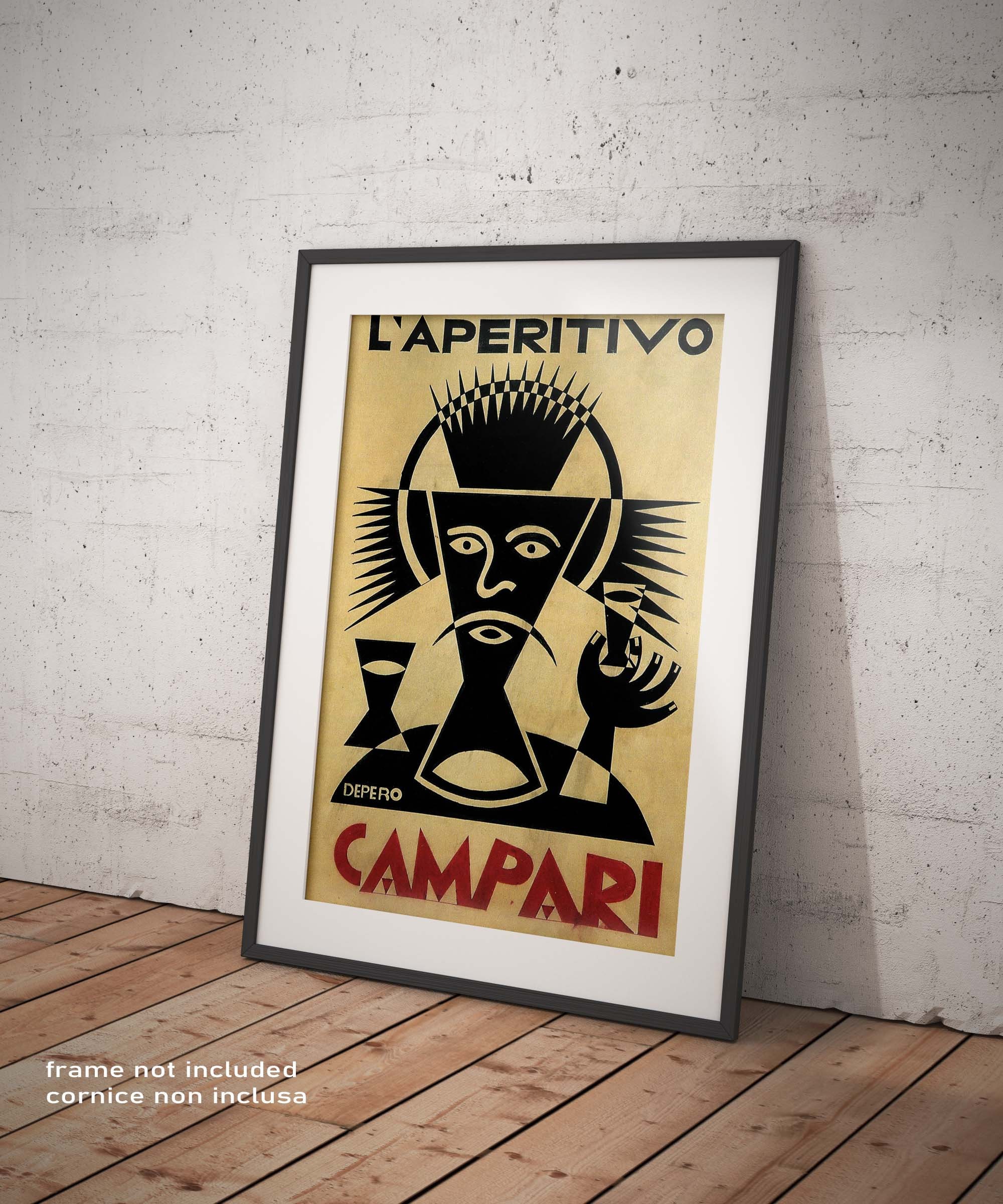 Poster Depero Campari l'Aperitivo Riproduzione Vintage Manifesto ...
