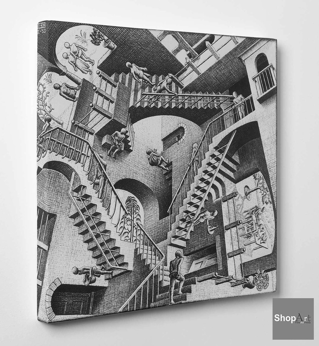 Quadro Maurits Cornelis Escher Relativity Relatività - Etsy