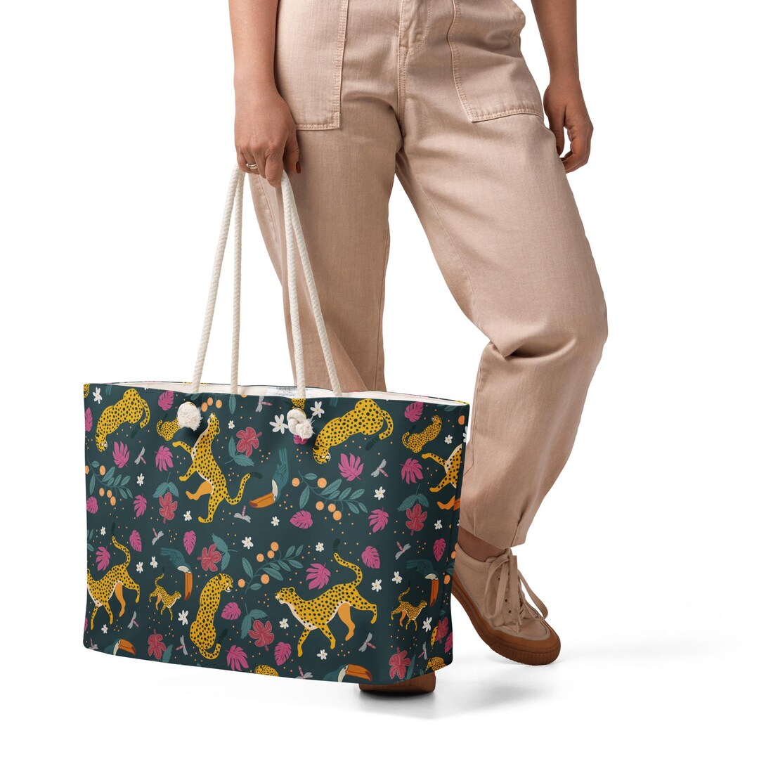 Chillin’ Cheetah Oversized Weekender Bag - Etsy