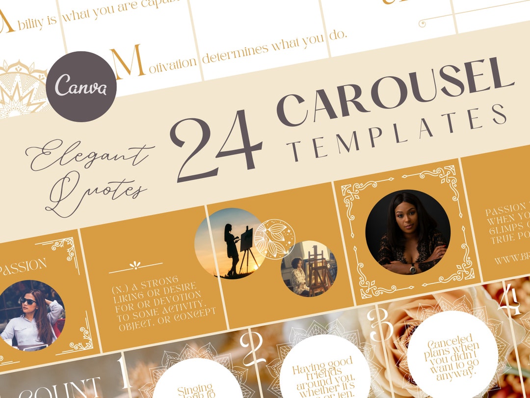Canva Carousel Quote Template, Motivational Quotes, Elegant Design ...