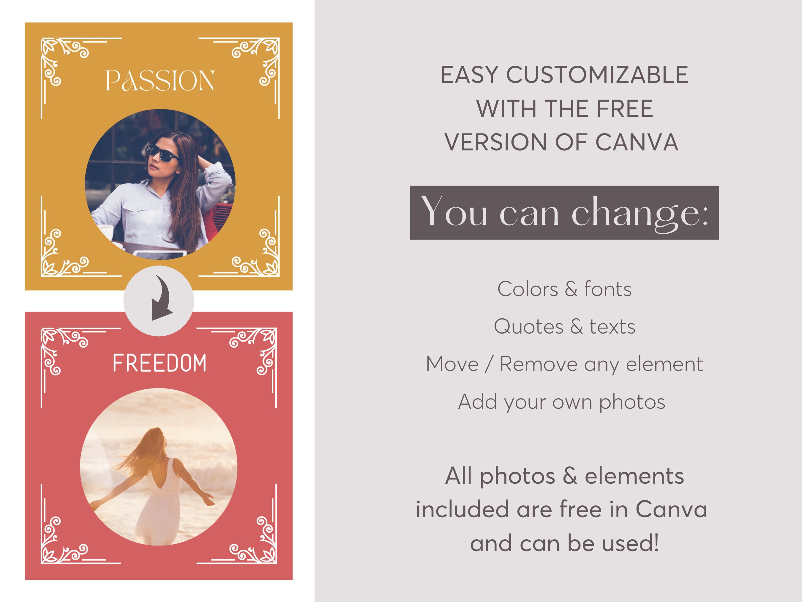 Canva Carousel Quote Template, Motivational Quotes, Elegant Design ...