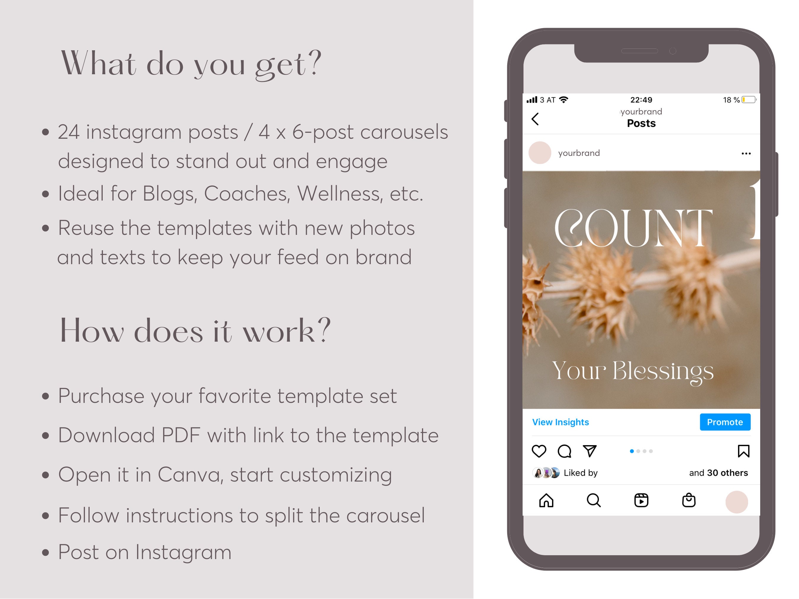 Canva Carousel Quote Template, Motivational Quotes, Elegant Design ...