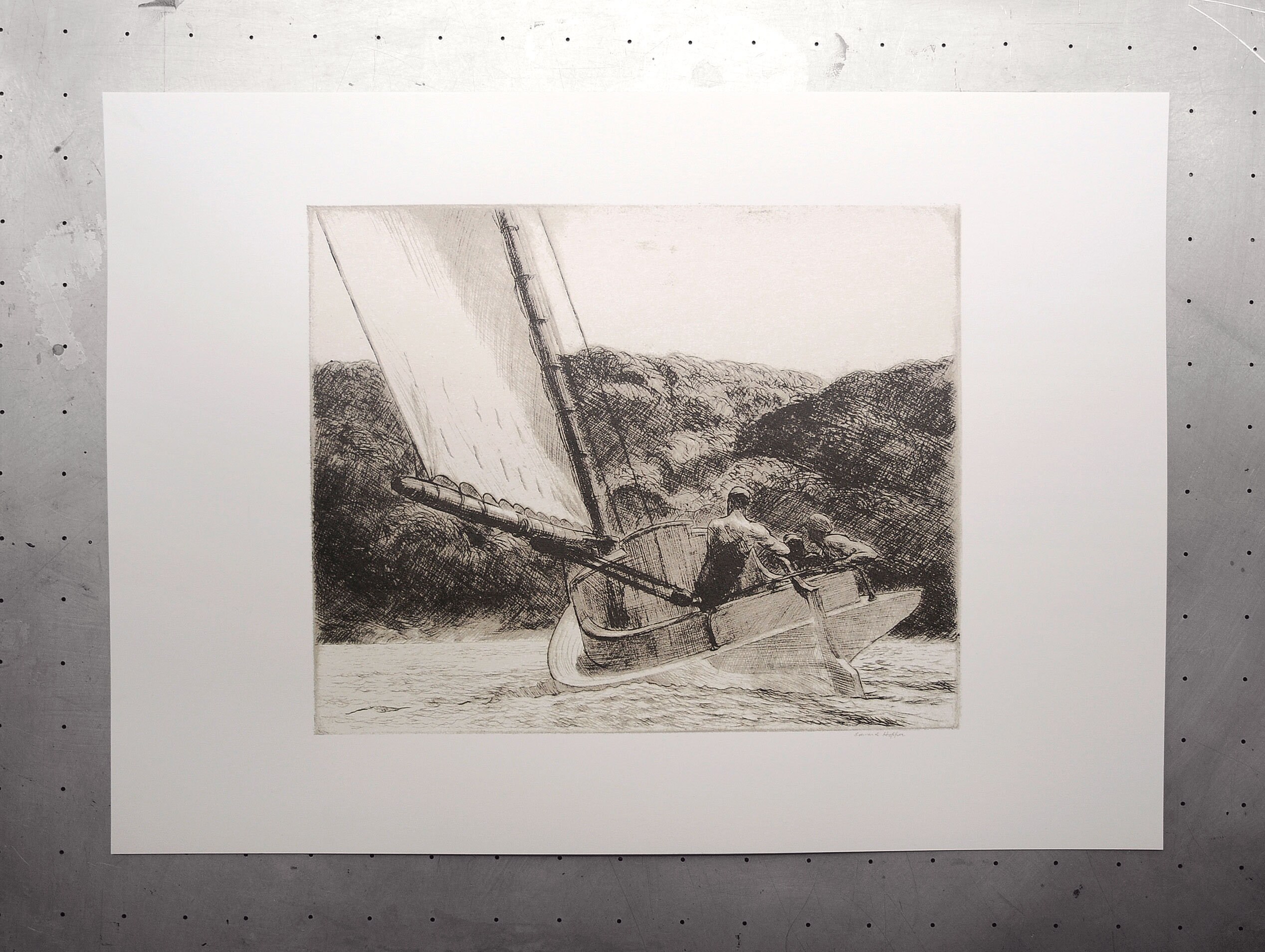 The Cat Boat Edward Hopper Screenprint Print Handcrafted Image Print ...