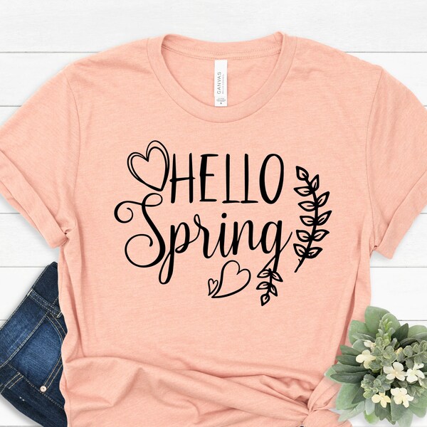 Hello Spring Shirt - Etsy