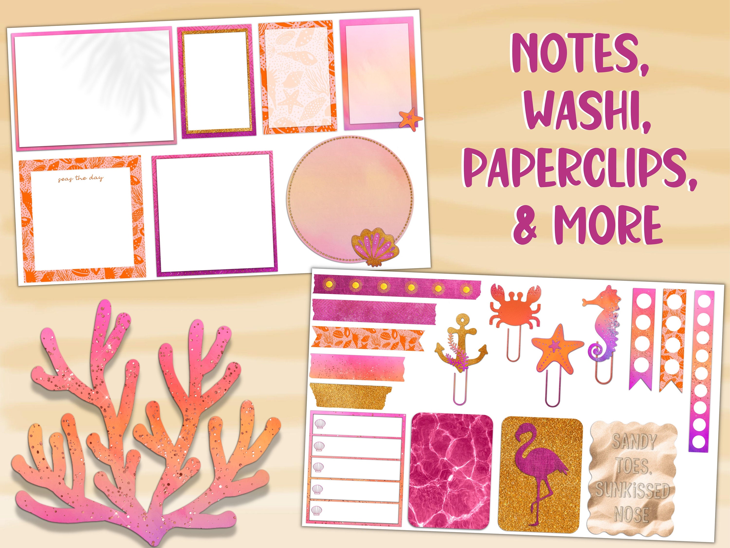 Summer Beach Babe Digital Stickers, Sticker Book for Goodnotes, Pre ...