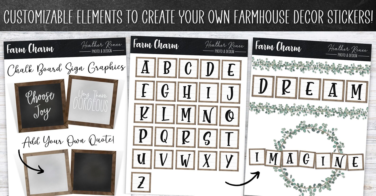 Farmhouse Digital Stickers Sticker Book for Goodnotes | Etsy