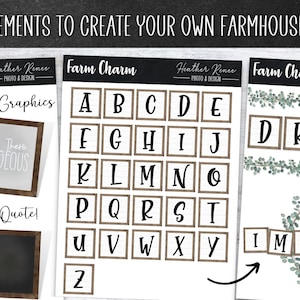 Farmhouse Digital Stickers, Sticker Book for Goodnotes, Pre-cropped ...