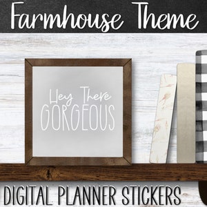 Farmhouse Digital Stickers, Sticker Book for Goodnotes, Pre-cropped ...