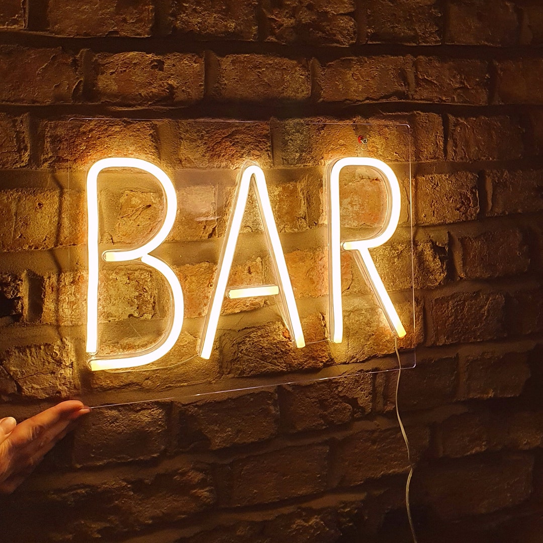 Home Bar Neon Sign | LED Light | Bar Wall Art | Gifts for Him | Fun ...