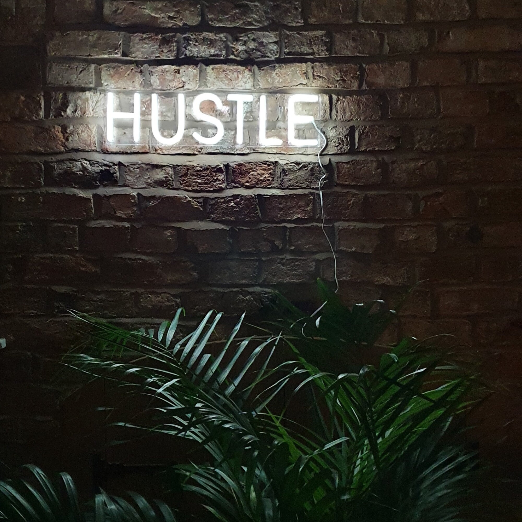 HUSTLE Neon Sign Home Bar Light Office Wall Decor | Etsy UK