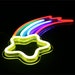 SHOOTING STAR Neon Sign | Wall Decor | Rainbow Present UK | Girls ...