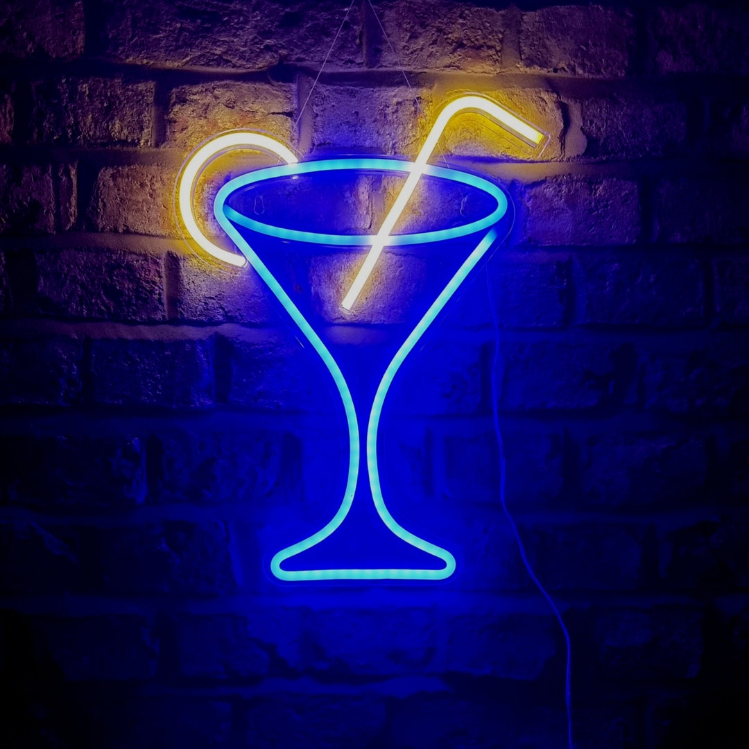 Cocktail Neon Sign | Home Bar Light | Home Bedroom Decor | Man Cave ...
