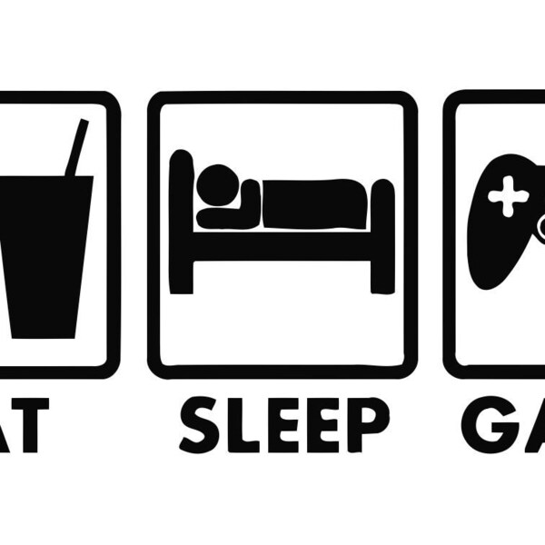 Eat Sleep Game Decal - Etsy