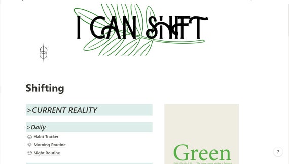 Notion Shifting Script Template Creativeenergyworks
