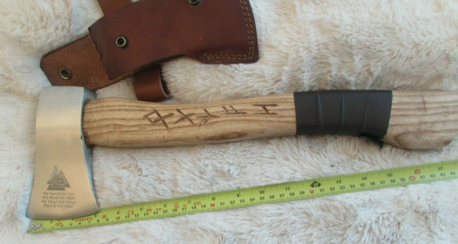 Oath to the Gods Viking Axe. Rune Handle NV11 ON SALE | Etsy