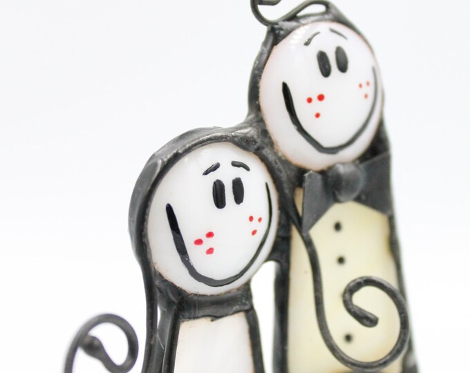 Personalized Wedding Gift for Couple, Unique Stained Glass Figurines - Etsy