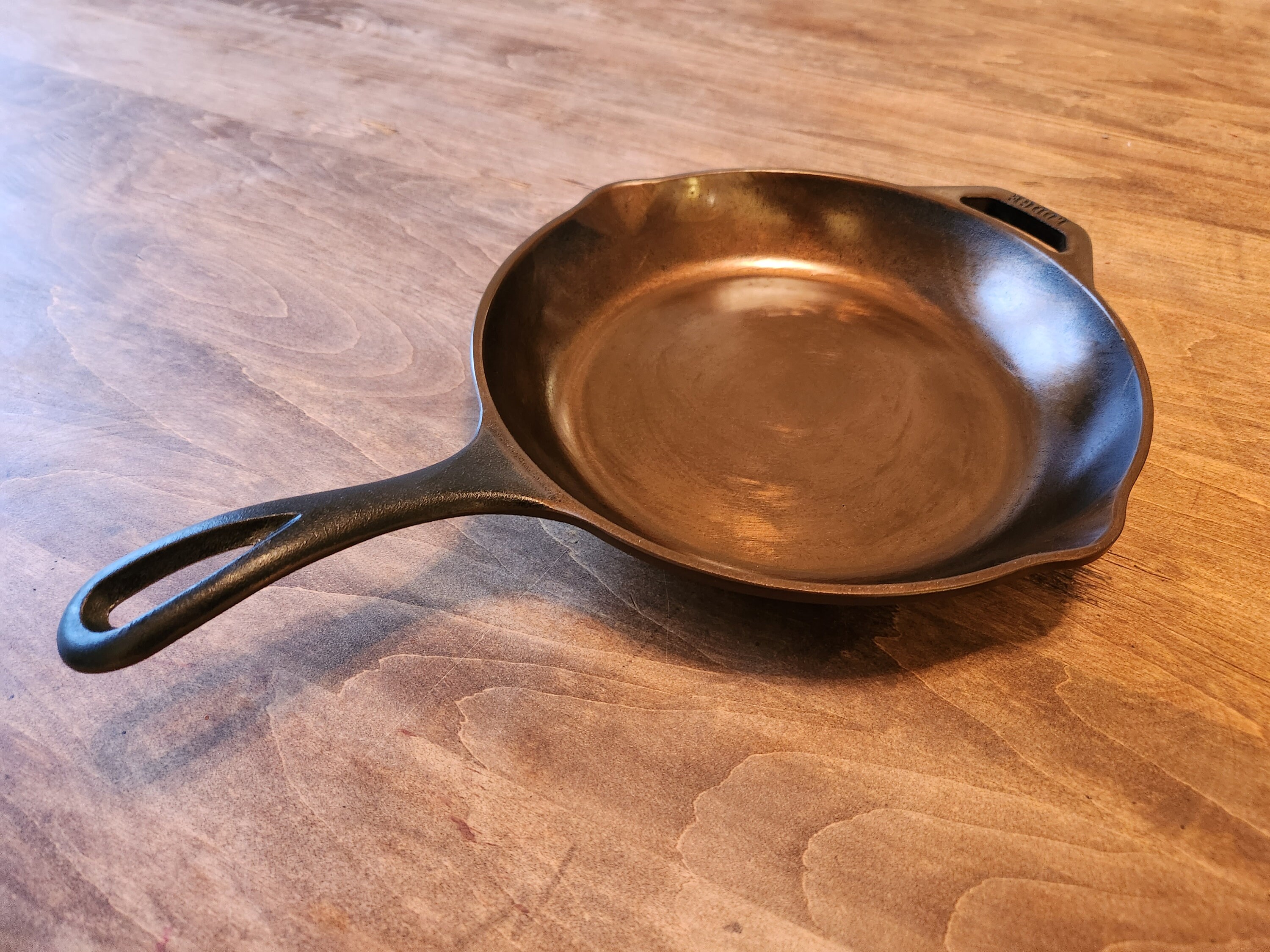 10-inch Smooth Cast Iron Skillet Seasoned - Etsy
