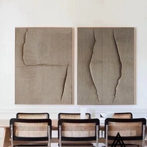 Beige Wabi Sabi Wall Art Set of 2 Beige Wabi Sabi Japandi Wall Art Neutral Wabi Sabi Painting ...