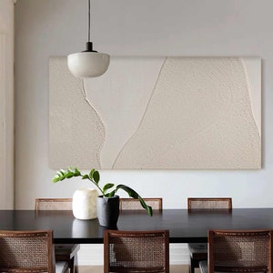 Beige Oil Painting Wall Art Beige Wabi Sabi Wall Art Pure Beige ...