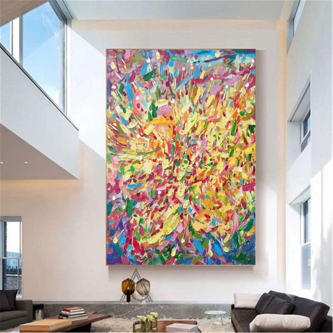 Abstract Blooming Flower Oil Painting on Canvas Gift for Her - Etsy