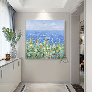 Large Original Flowers Painting on Canvas Spring Decorative - Etsy