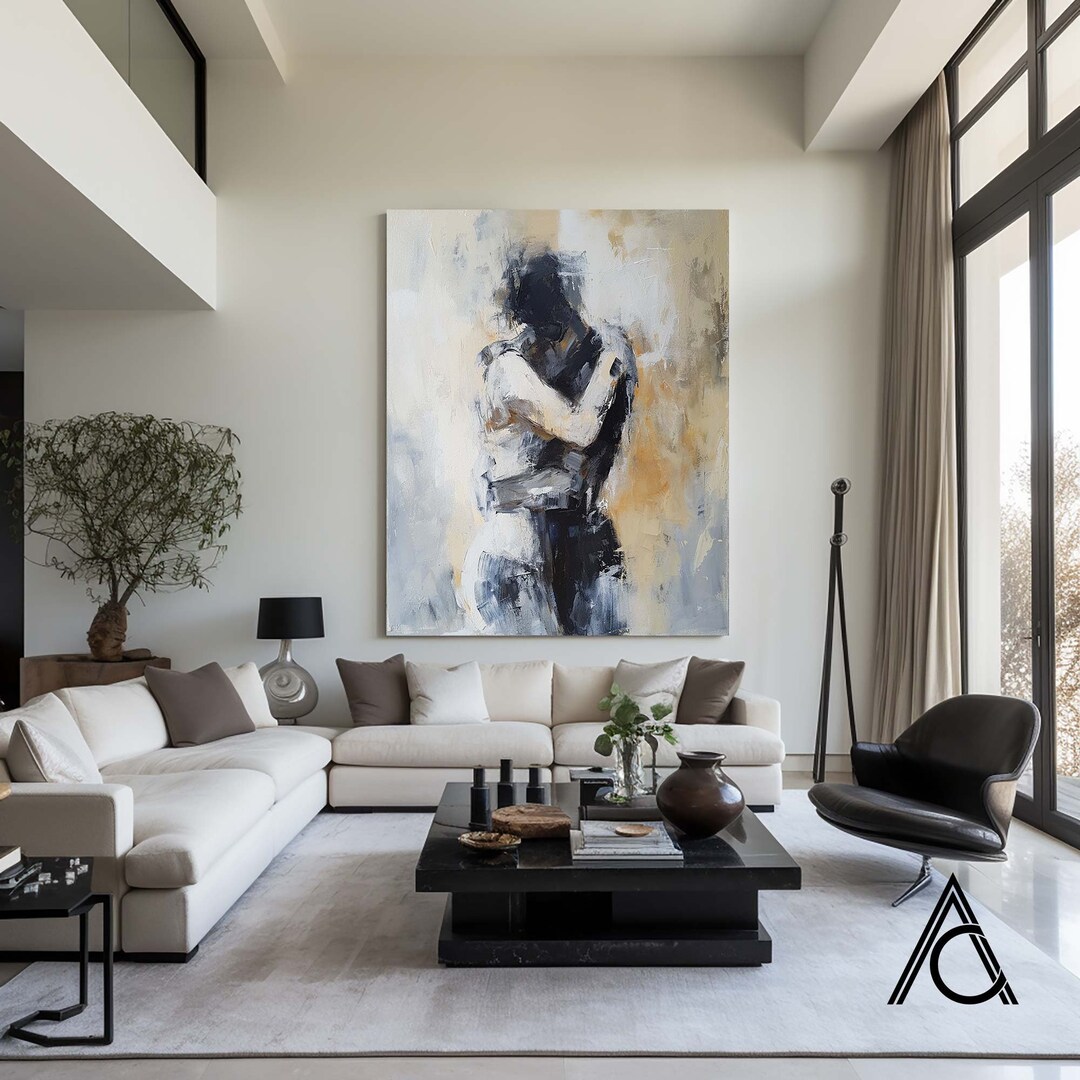 Faceless Portrait Painting Lovers' Decor Oil Painting Art Abstract Lady ...