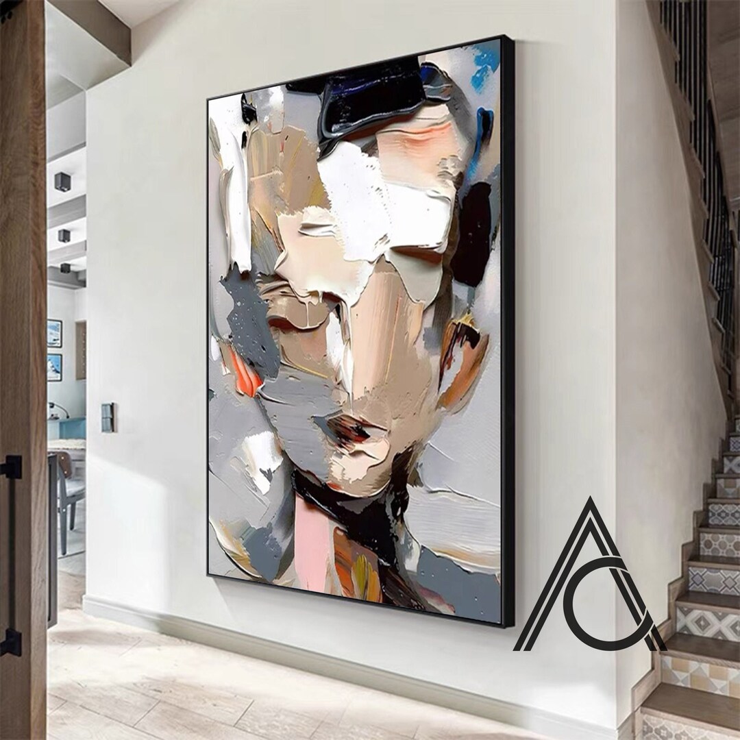 Woman Face Artwork Faceless Portrait Painting Original Woman Face ...