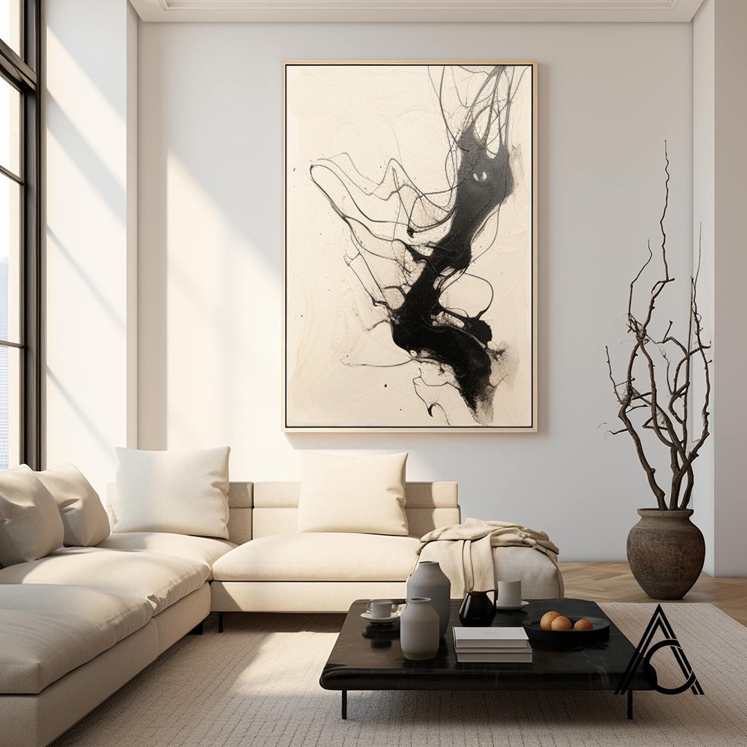 Light Beige Painting Beige Wabi-sabi Painting Medieval Beige Oil ...