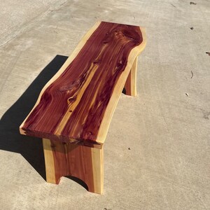 Red Cedar Live Edge Sitting Bench - Etsy
