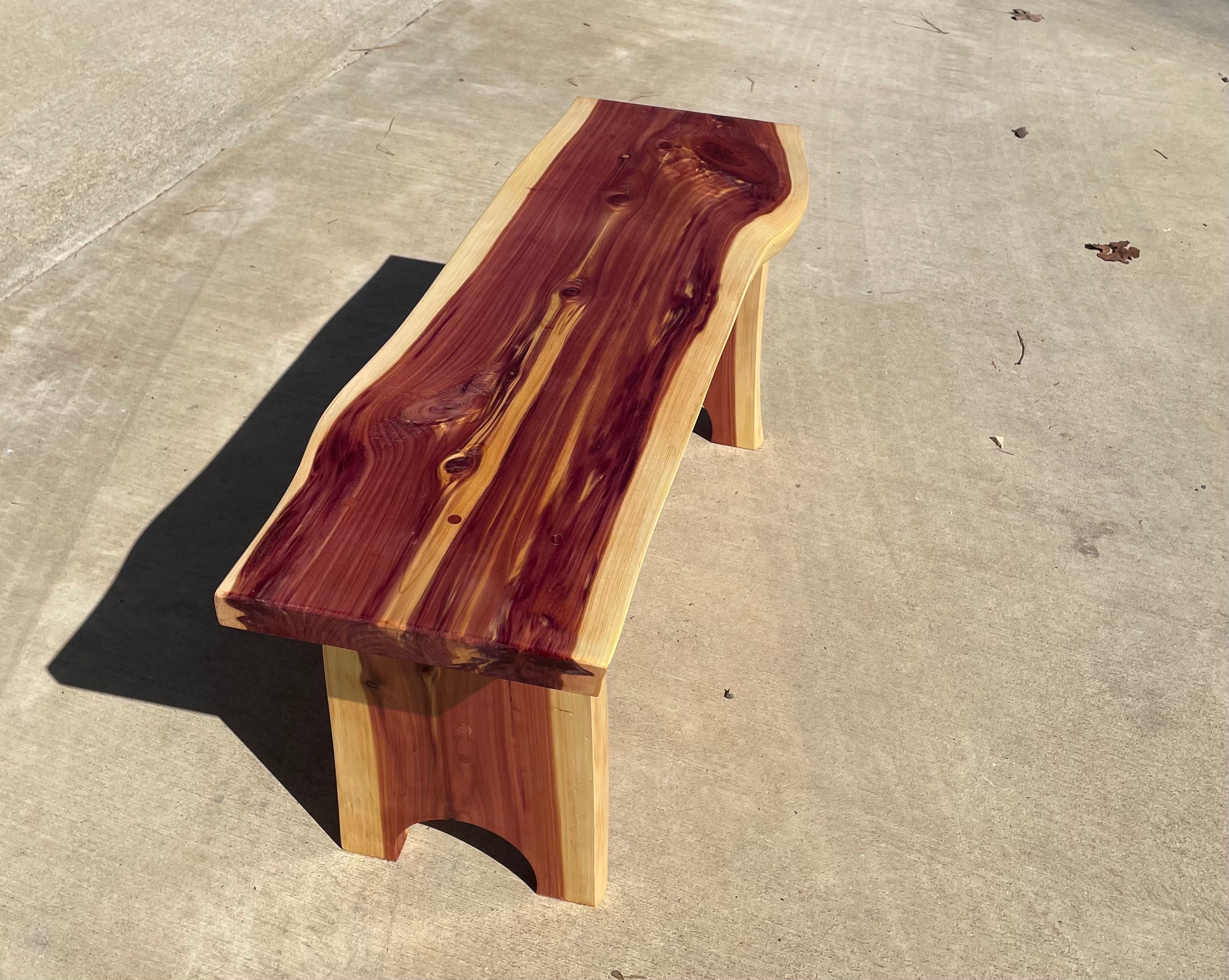Red Cedar Live Edge Sitting Bench - Etsy