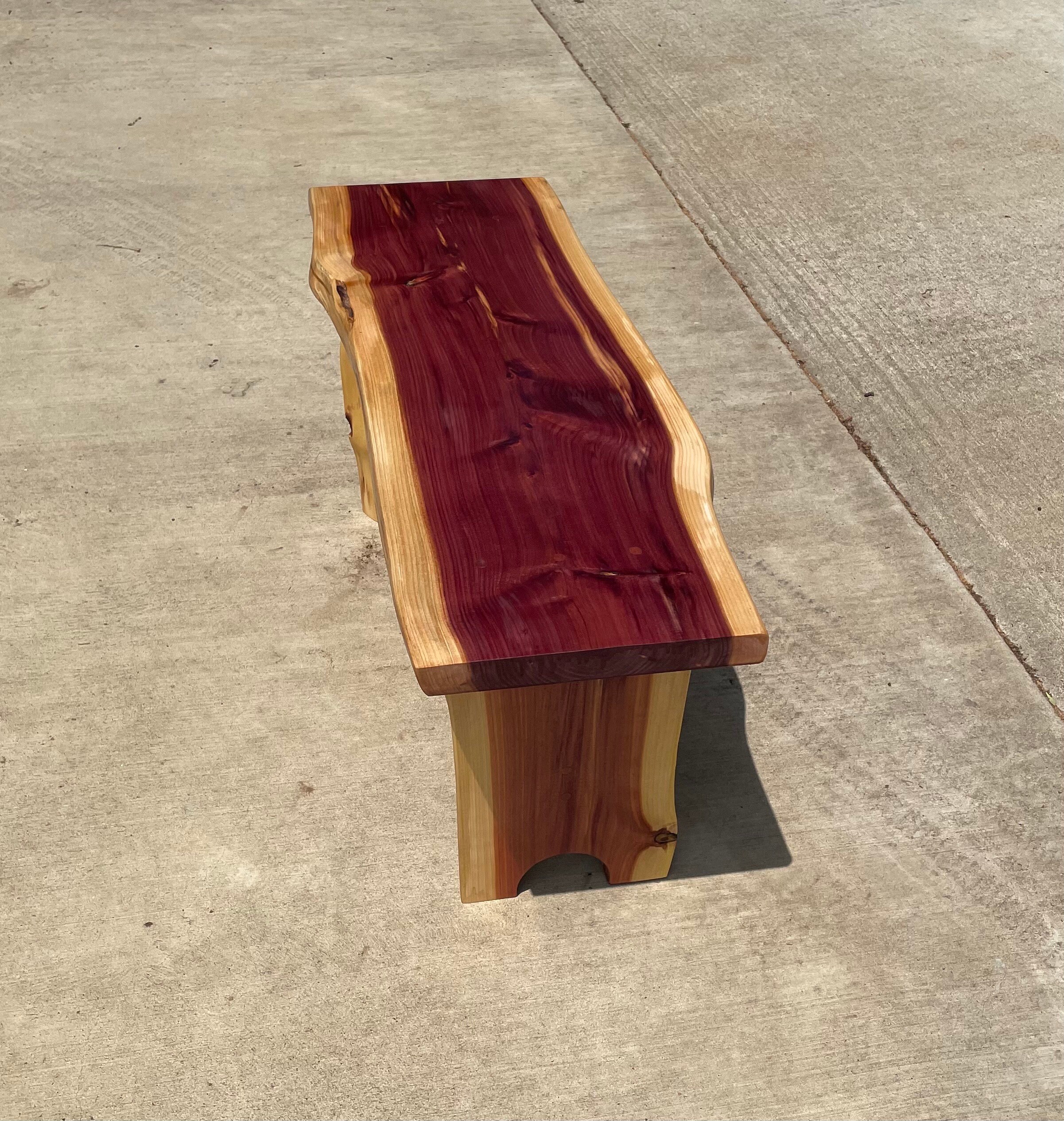Red Cedar Live Edge Sitting Bench - Etsy