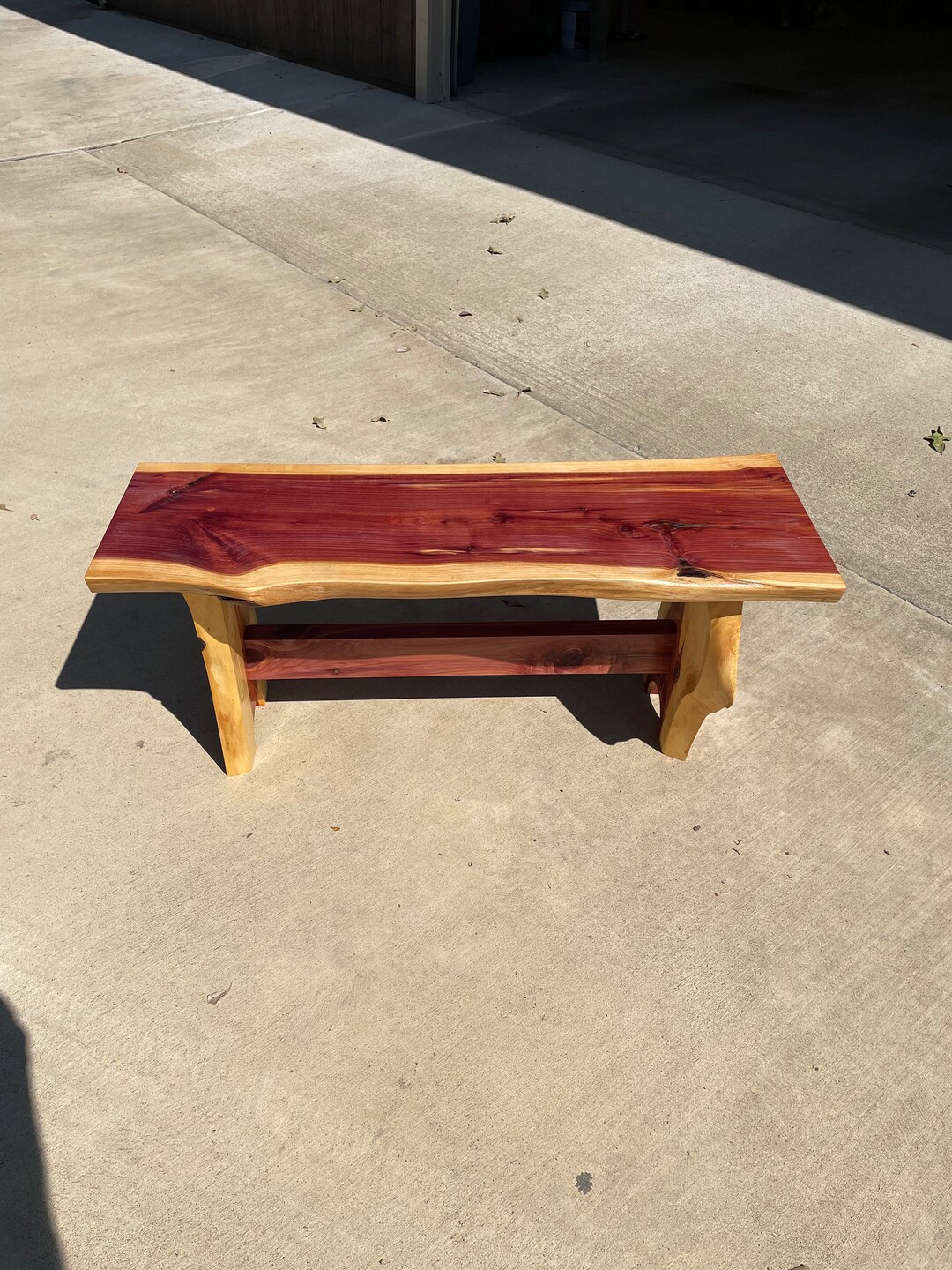 Red Cedar Live Edge Sitting Bench - Etsy