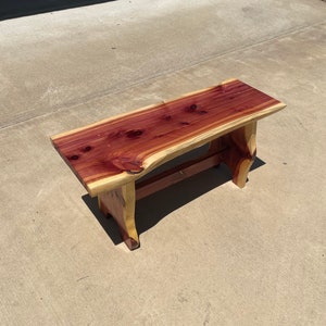 Red Cedar Live Edge Sitting Bench - Etsy